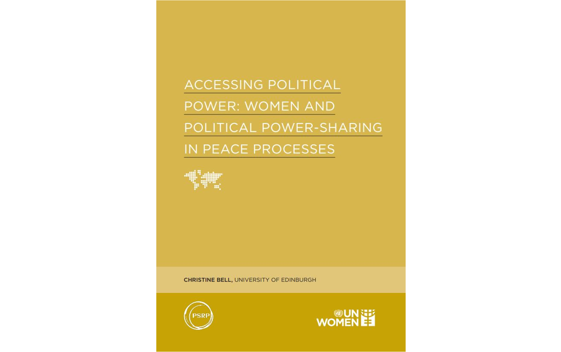 Accessing political power: Women and political power - sharing in peace ...