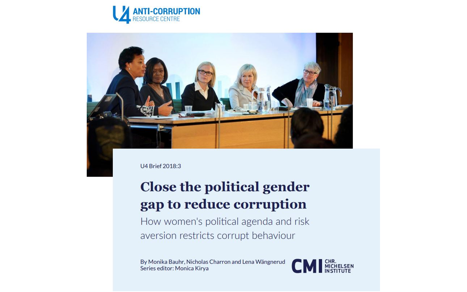 Close the political gender gap to reduce corruption | International ...