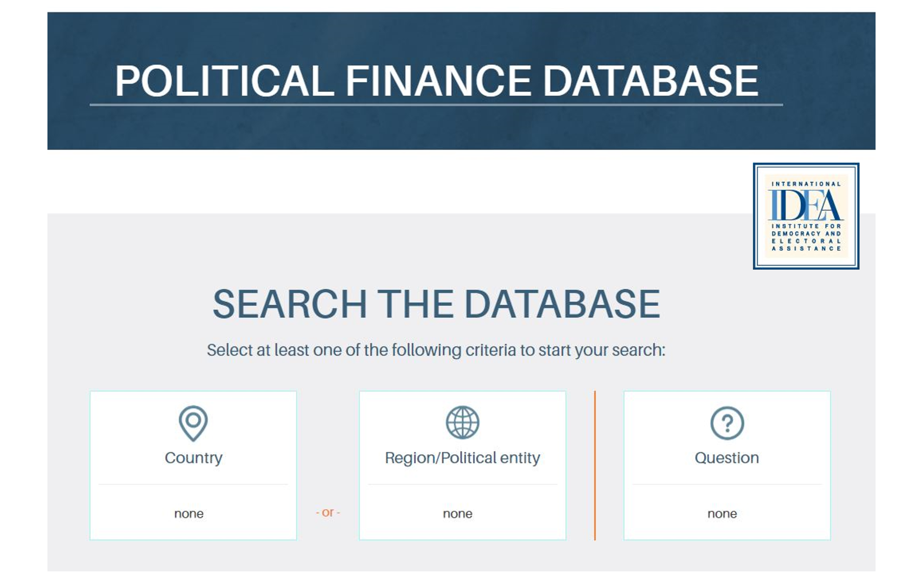 Political Finance Database | International Knowledge Network of Women ...