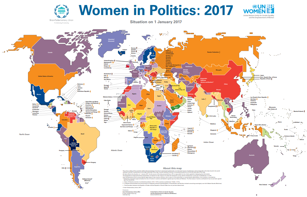 Women in Politics Map 2017 | International Knowledge Network of Women ...