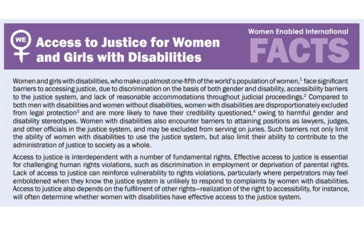 Access to justice for women and girls with disabilities | International ...
